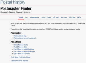 The Postmaster Finder | aweekofgenealogy.com
